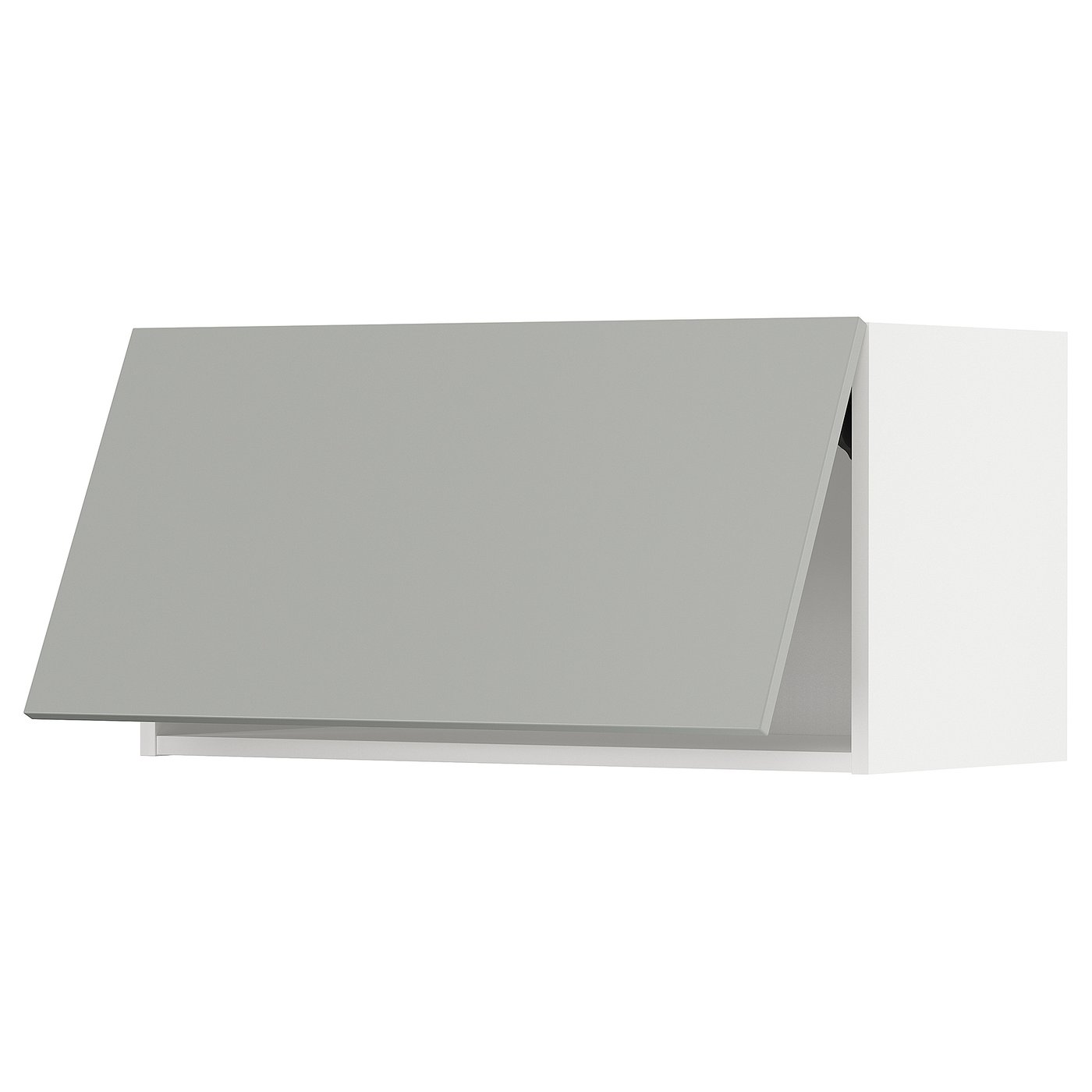 METOD armario horizontal de pared, blanco/Havstorp gris claro, 80x40 cm ...