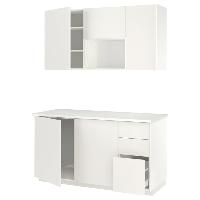 METOD cocina, blanco/Veddinge blanco, 170x60x227 cm - IKEA