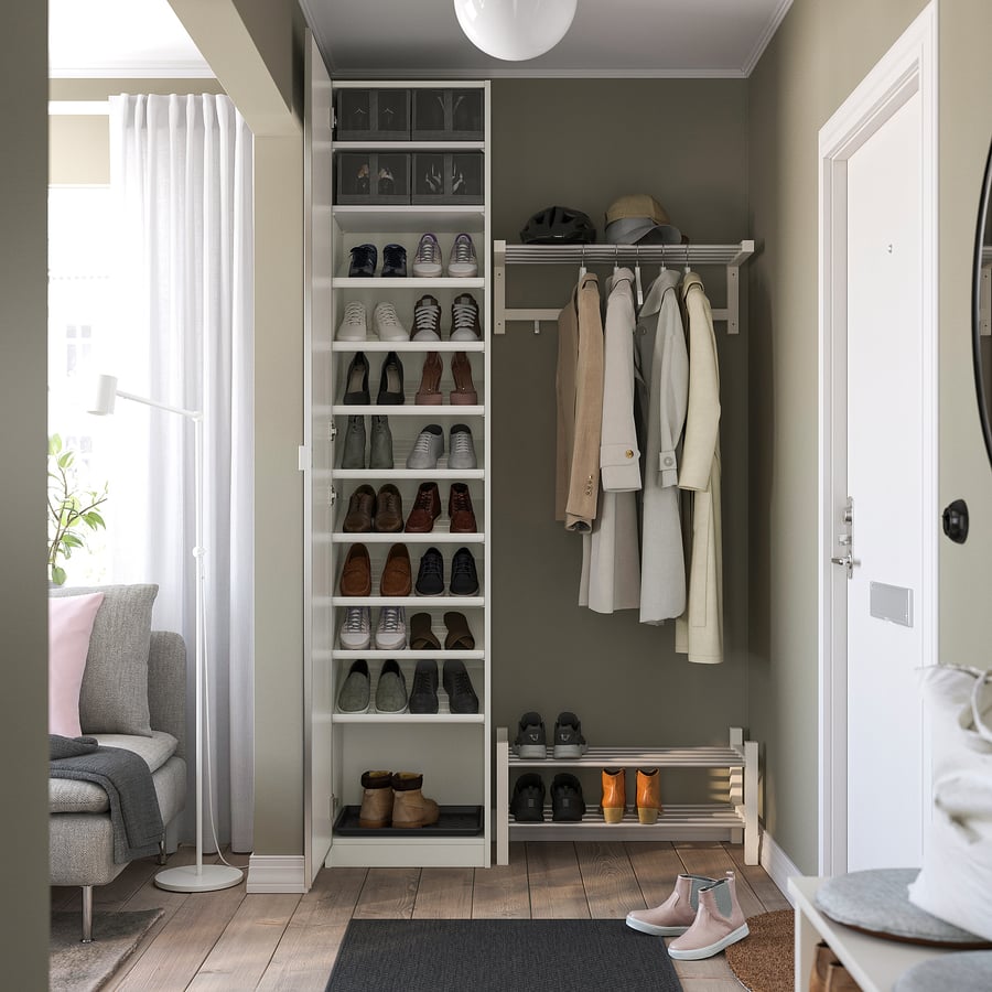 PAX / ÅHEIM combinación armario, blanco/espejo, 50x38x236 cm - IKEA