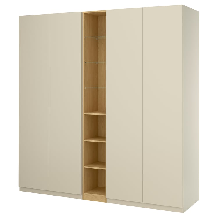 PAX / FORSAND combinación armario, beige grisáceo beige grisáceo/efecto ...