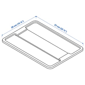 SAMLA Tapa para caja de 45 o 65 litros, transparente - IKEA