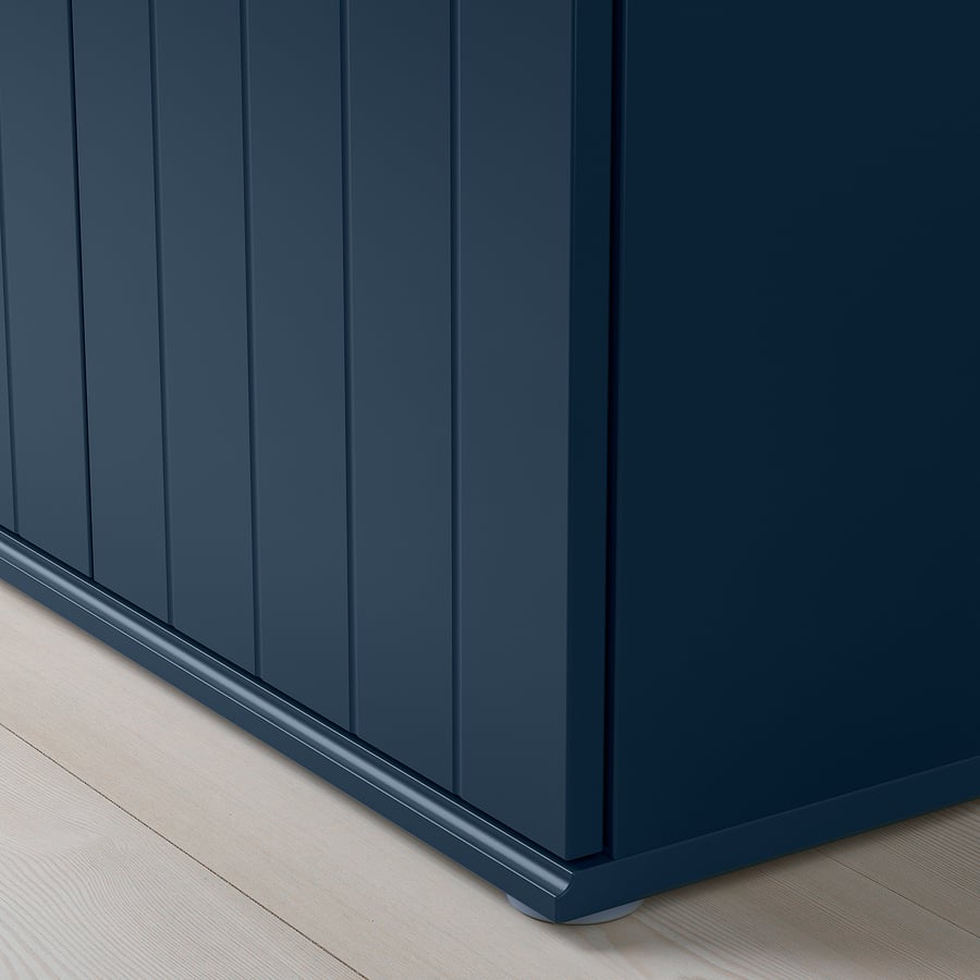 SKRUVBY armario con puertas, negro-azul, 70x90 cm - IKEA