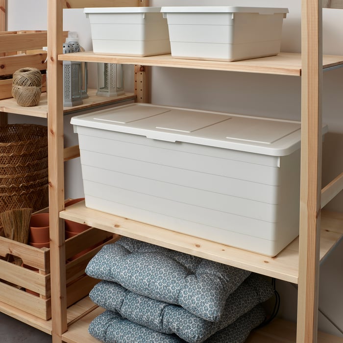 SOCKERBIT caja con tapa, blanco, 38x76x30 cm - IKEA