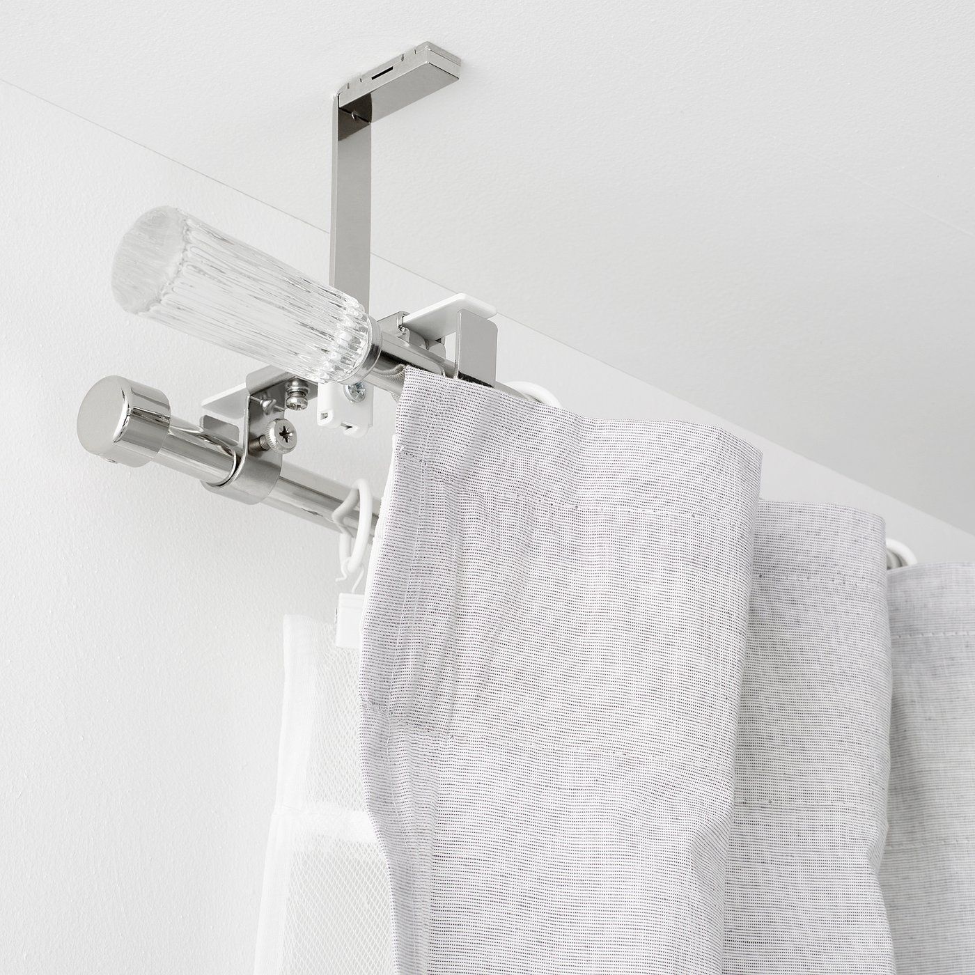 Barras De Cortina De Asta Extendable Curtain Rod 122 211cm Chrome