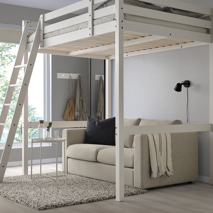 STORÅ estructura cama alta, tinte blanco, 140x200 cm - IKEA
