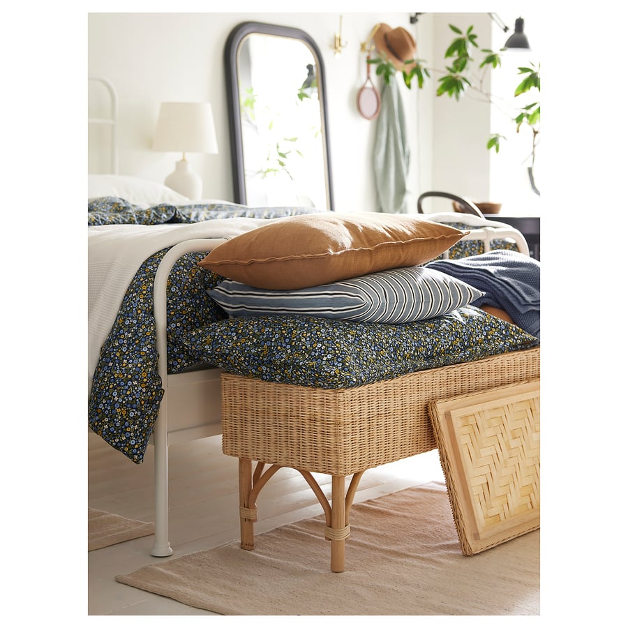 TOLKNING banco con almacenaje, a mano ratán, 120 cm - IKEA