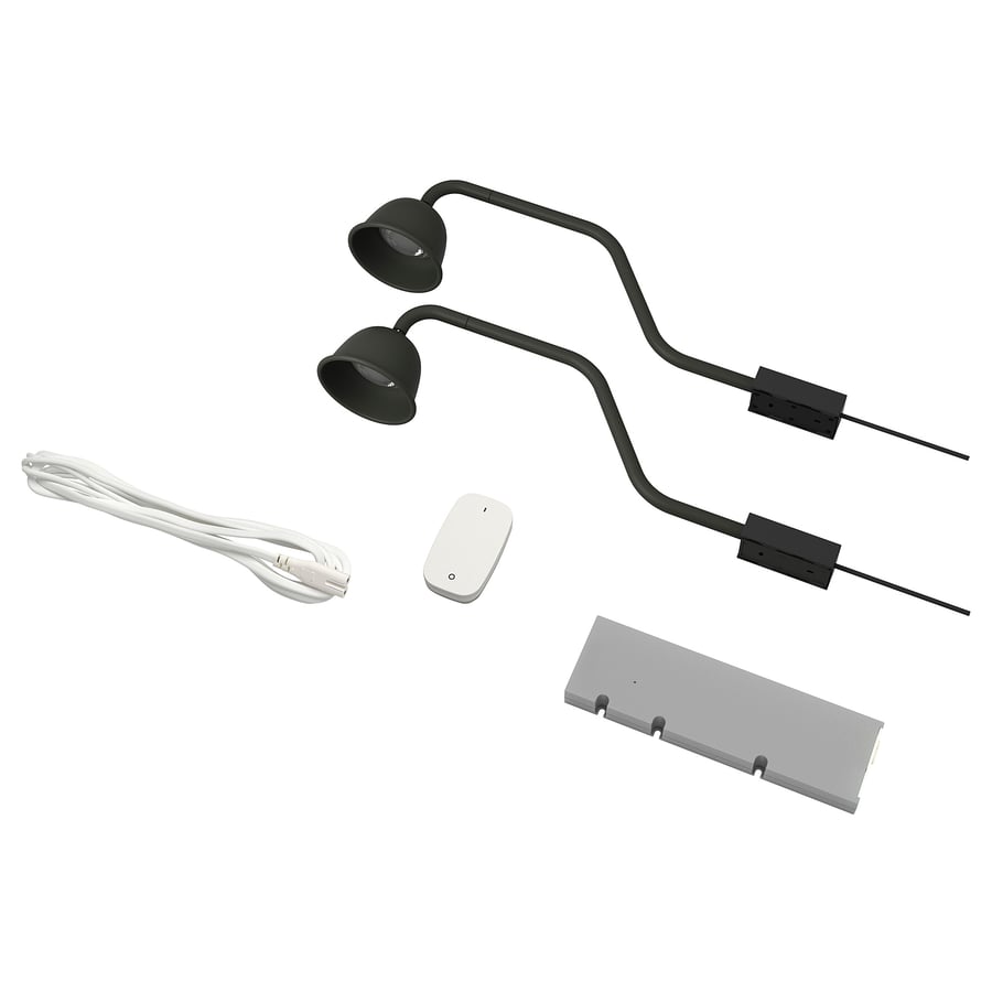 TVÄRDRAG / TRÅDFRI kit iluminación, negro - IKEA