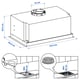 UNDERVERK Extractor integrado, ac inox, 79.9x35.8 cm - IKEA
