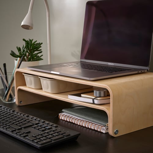 VATTENKAR soporte para monitor, abedul, 52x26 cm - IKEA