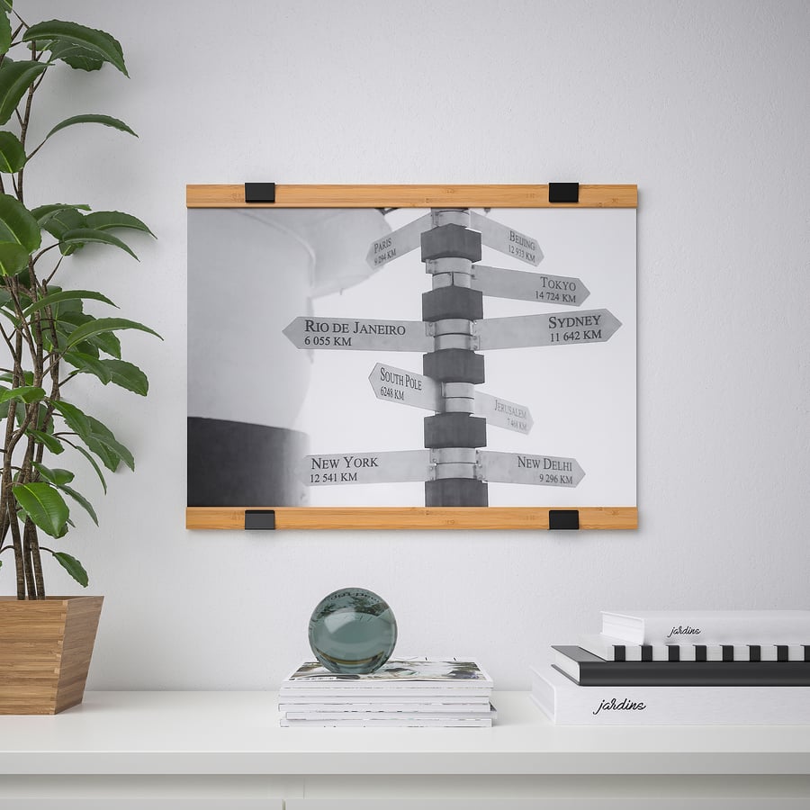 VISBÄCK soporte póster, bambú, 61 cm - IKEA
