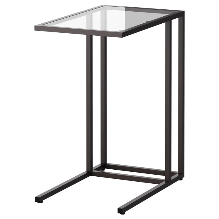 VITTSJÖ soporte portátil, negro-marrón/vidrio, 35x65 cm - IKEA
