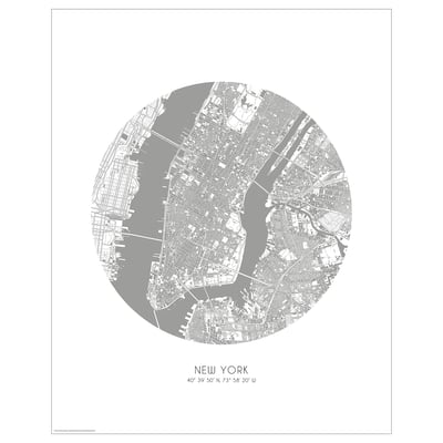 BILD irudia, hiriko mapa, New York, 40x50 cm - IKEA