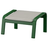 POÄNG oin-euskarria, berde iluna/Knisa beix argia - IKEA
