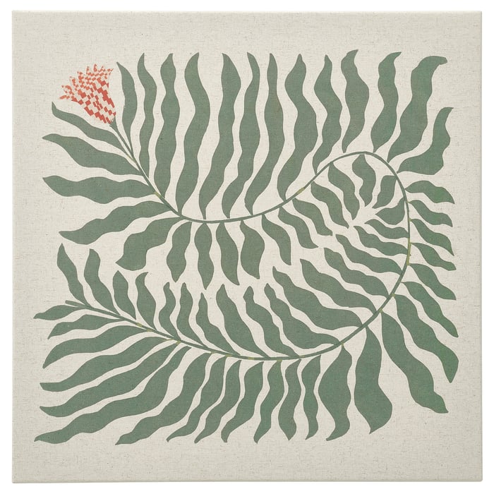 GRÖNMES cadro, flor a cadros, 56x56 cm - IKEA