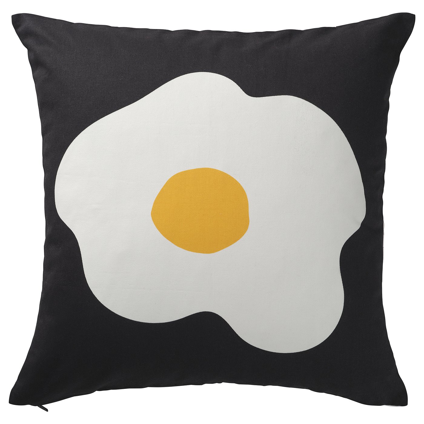 ÖGONLOCKSMAL funda de coxín, negro/branco, 50x50 cm - IKEA