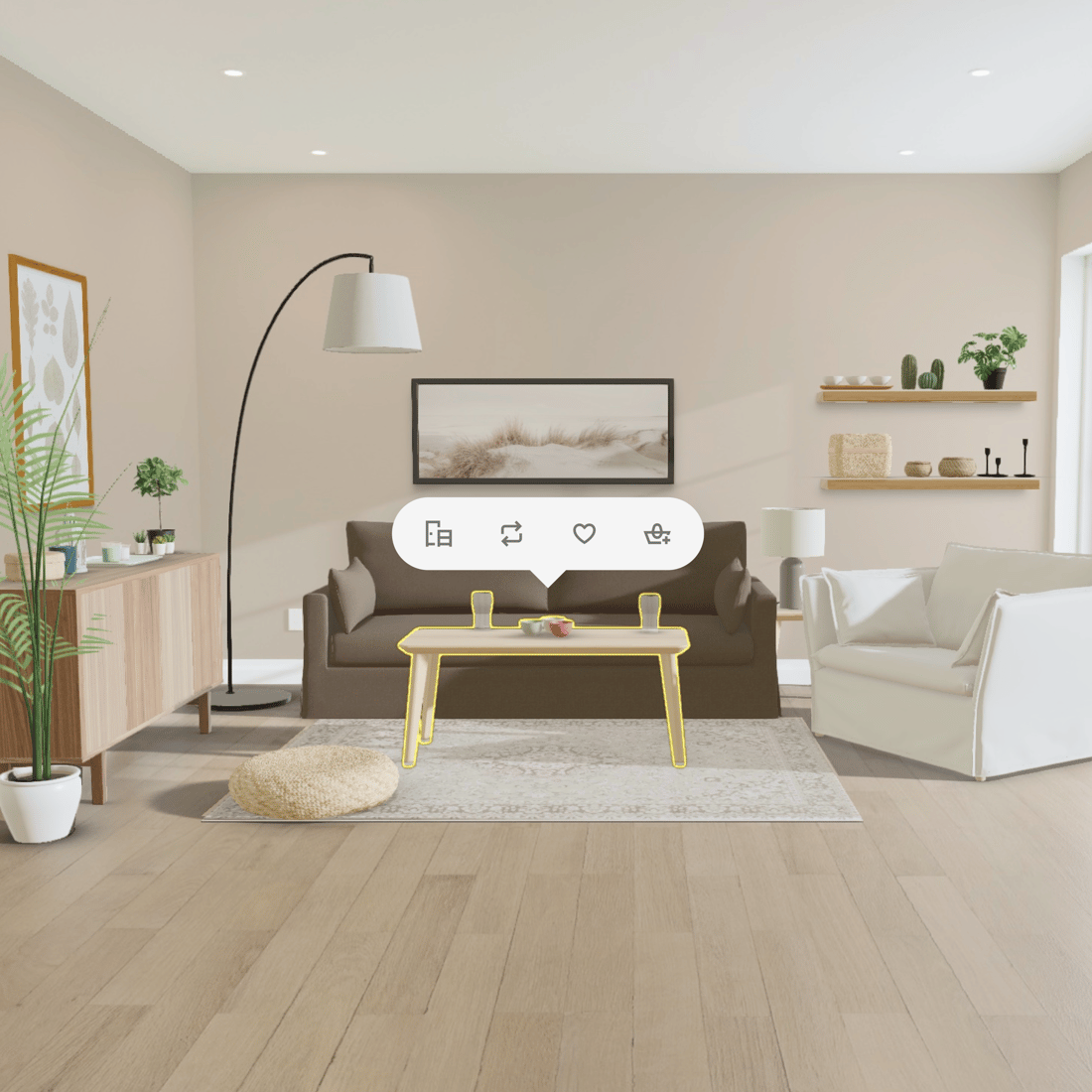 IDANÄS coffee table, white, 311/2x311/2" - IKEA