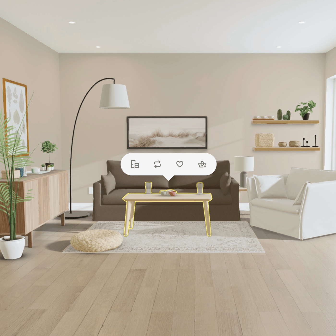 IDANÄS coffee table, white, 421/8x215/8" - IKEA