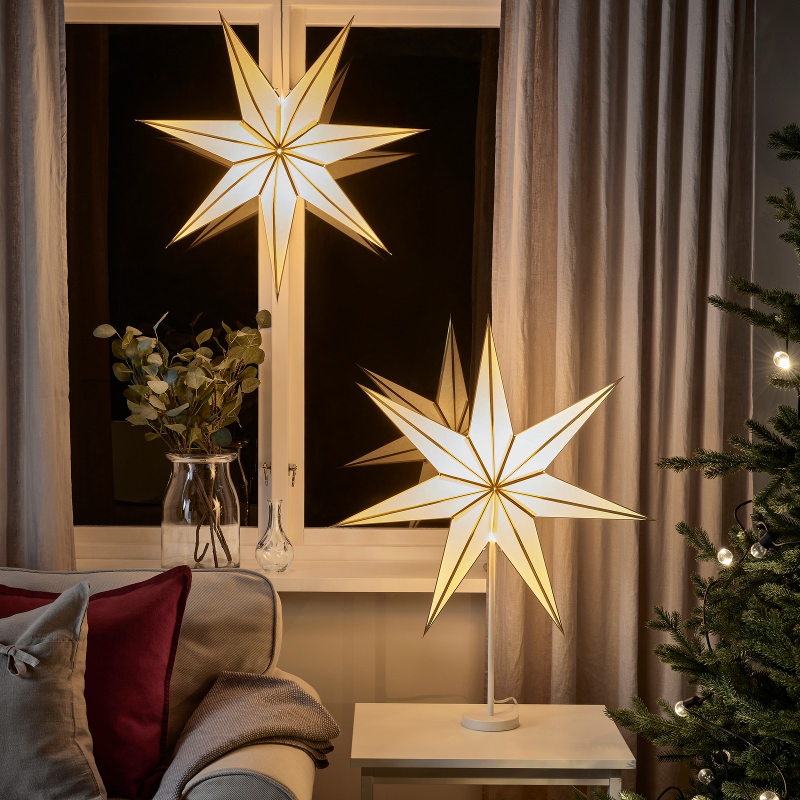 Inspirasjon og tips til julelys i vinduet - IKEA