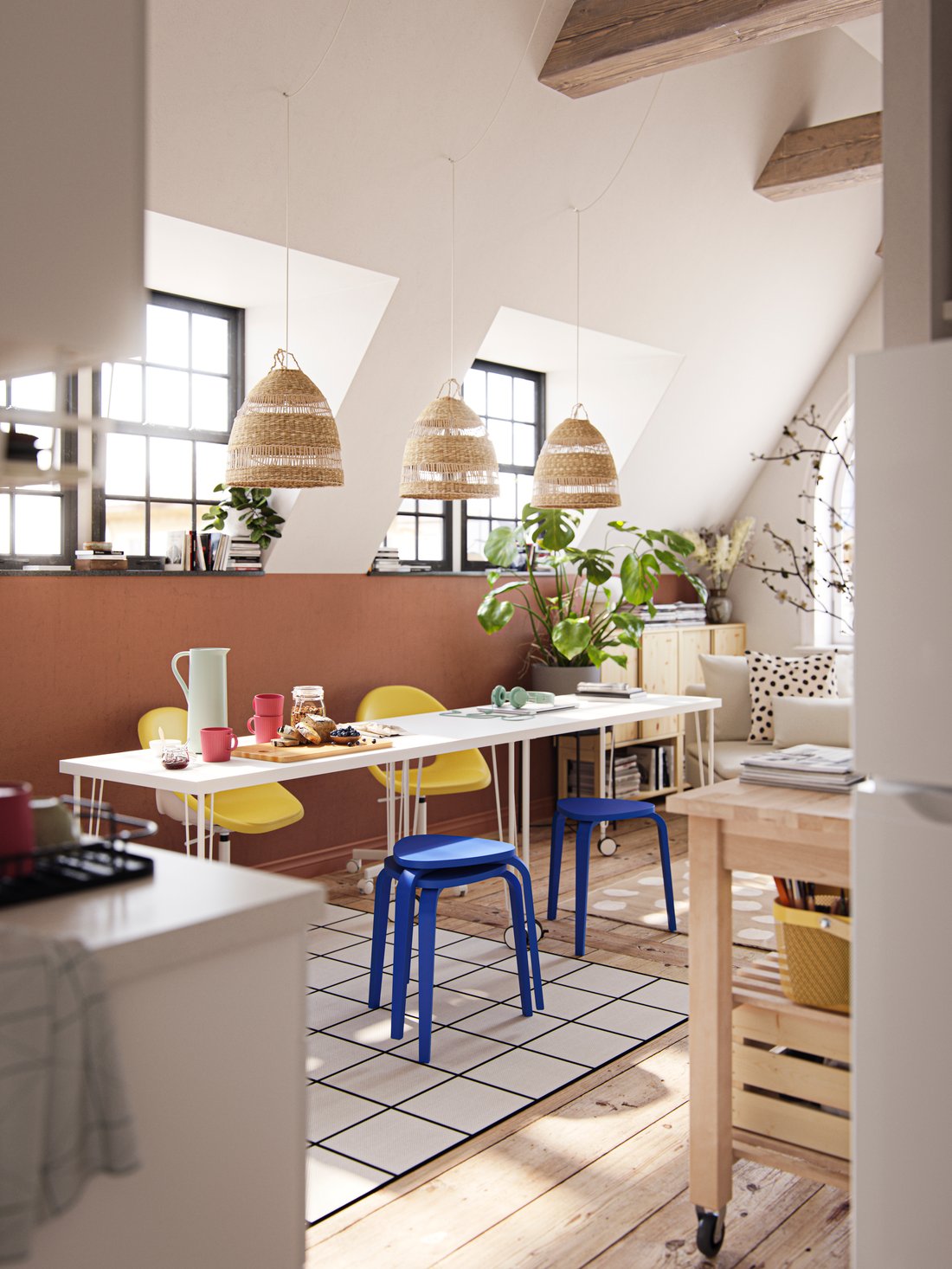 A fun, youthful kitchen in a multifunctional studio - IKEA