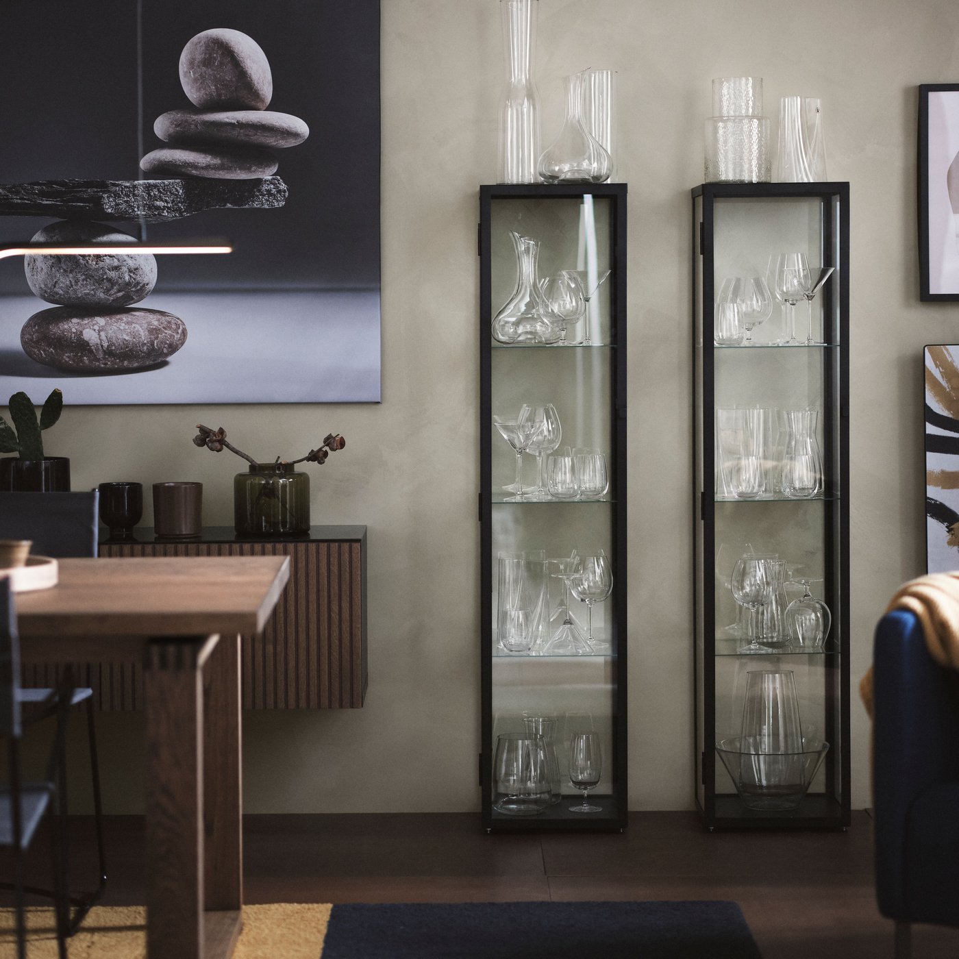 Ikea display and storage cabinets store