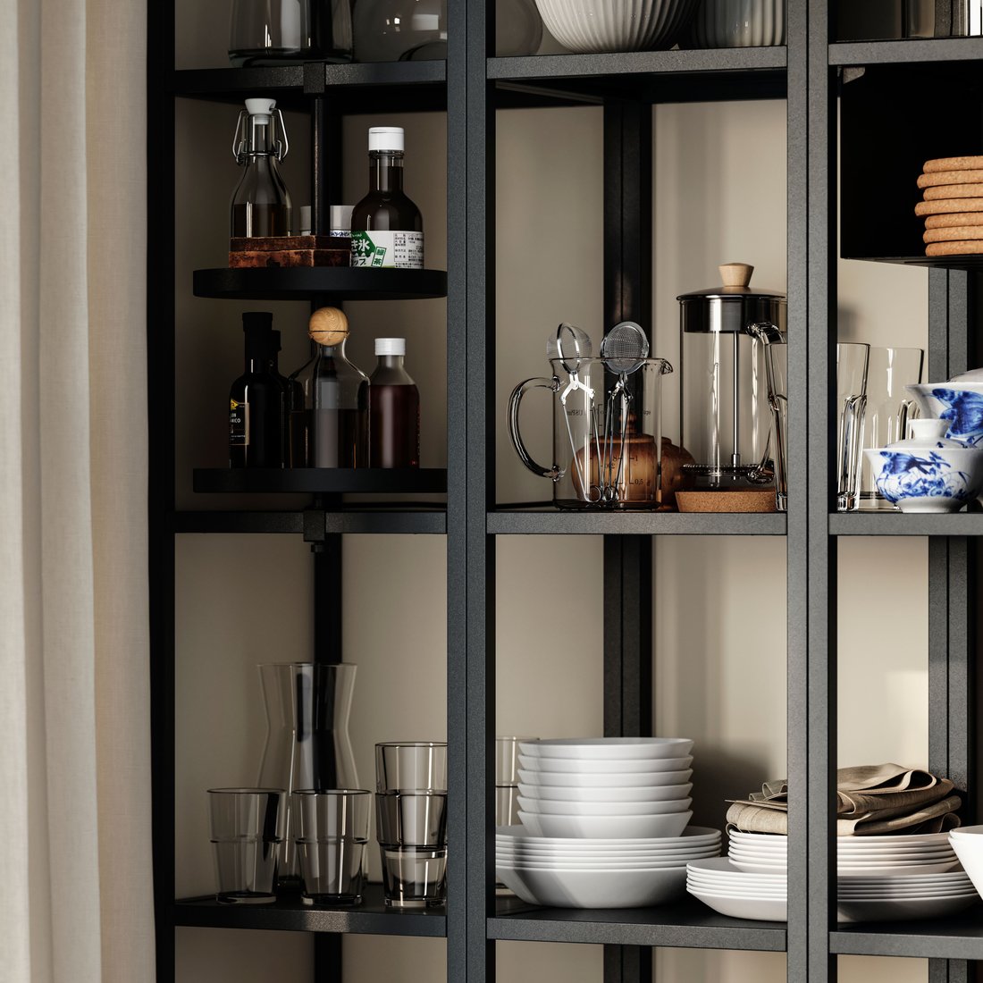 Explore the ENHET Kitchen System with Open-Storage Frames - IKEA UK