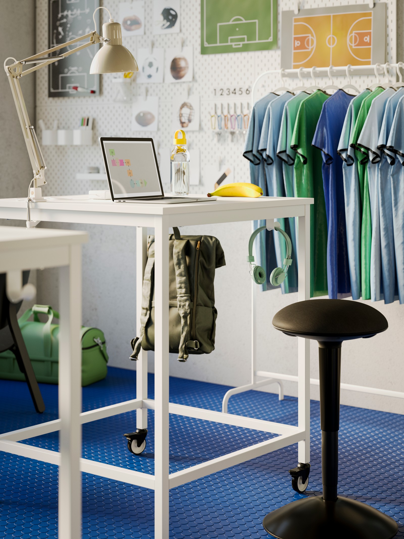 Inred ett skandinaviskt kontor med färgklickar - IKEA