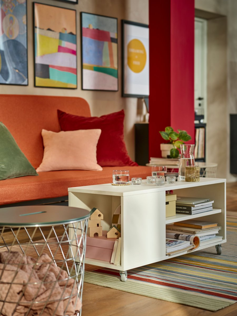 A contemporary, colorful and eclectic living room - IKEA
