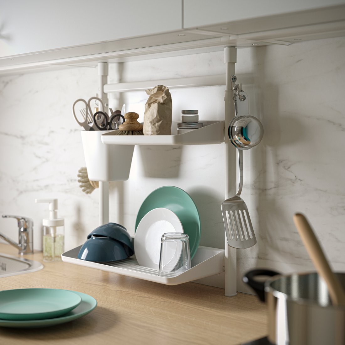 Kitchen Wall Storage - Kitchen Wall Organisers - S-Hooks - IKEA