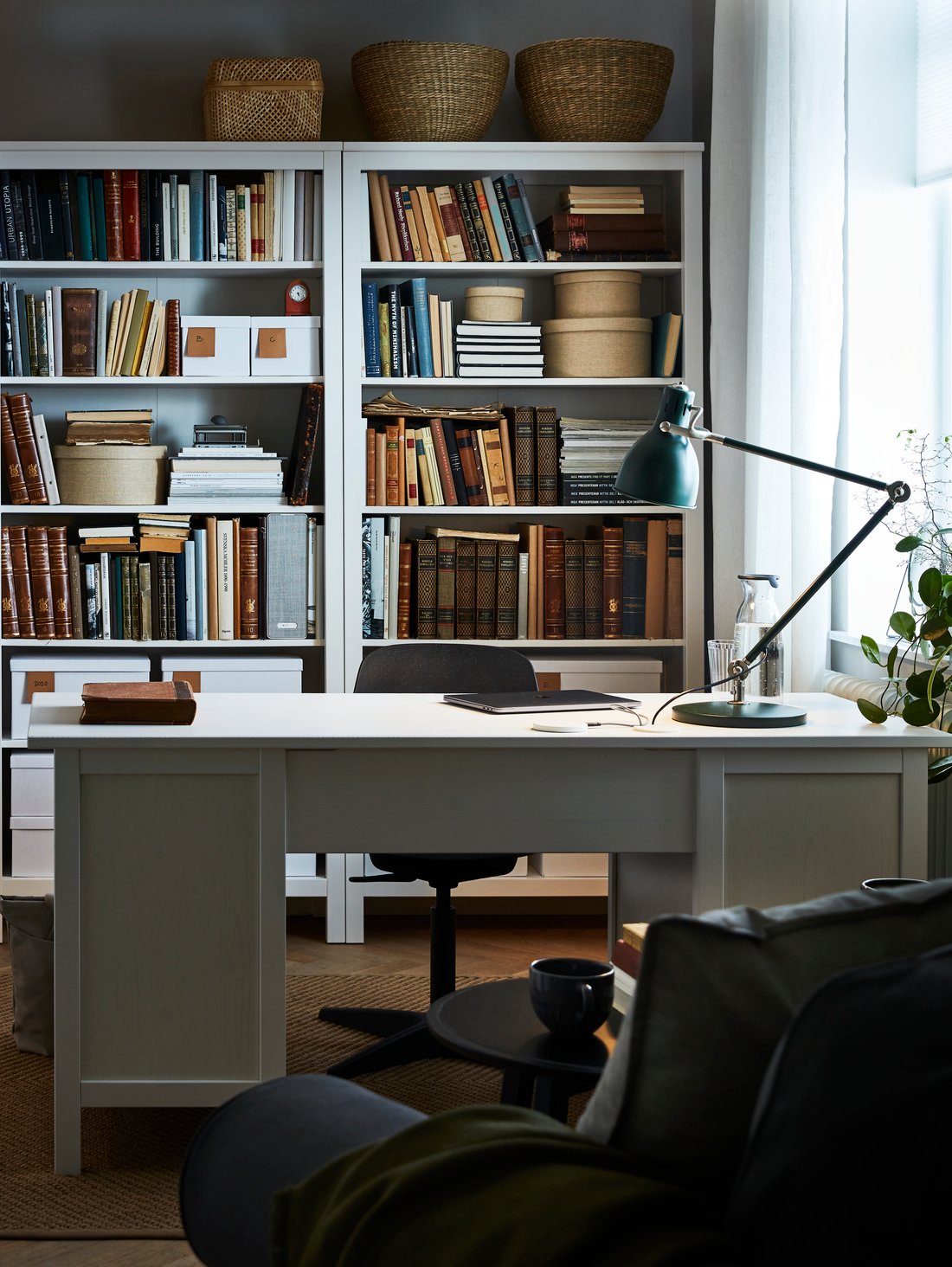 A compact home workspace keeping everything in check - IKEA