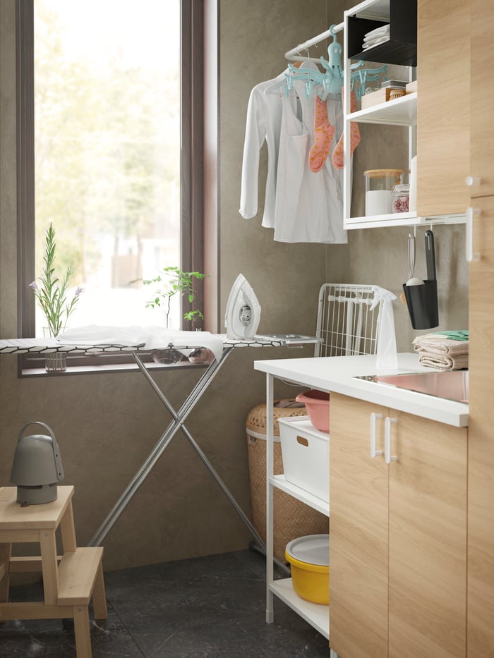 Your family laundry with storage and appliances - IKEA