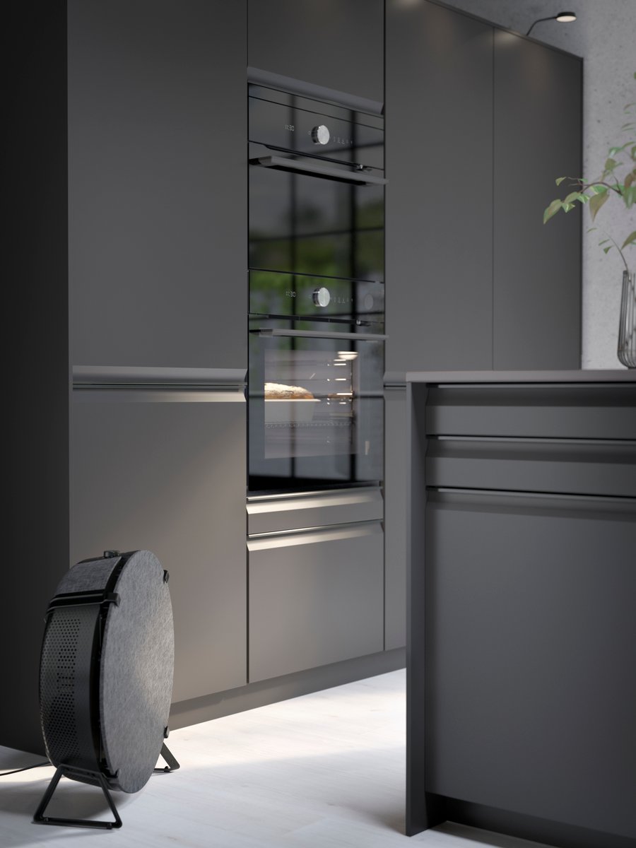 Kitchen in anthracite for open and spacious living - IKEA