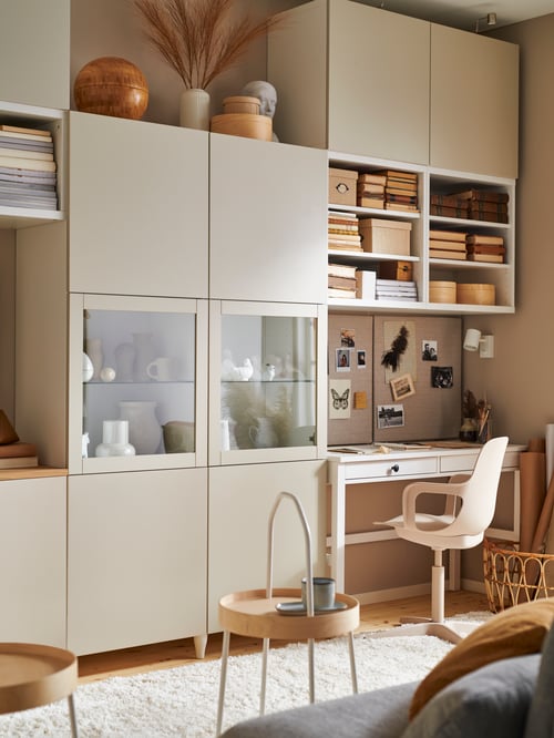 Create a storage wall in your living room - IKEA