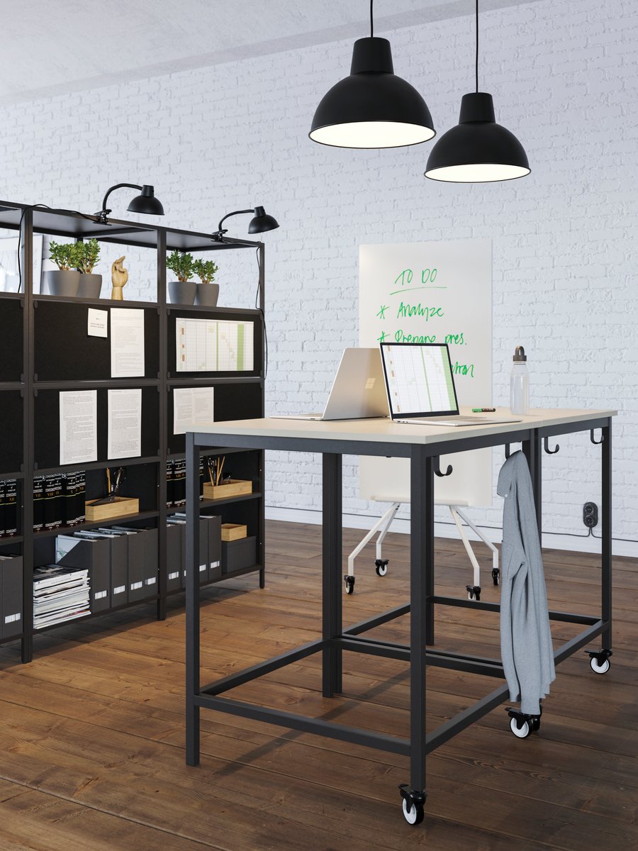 Flexible furniture for an open plan co-working space - IKEA