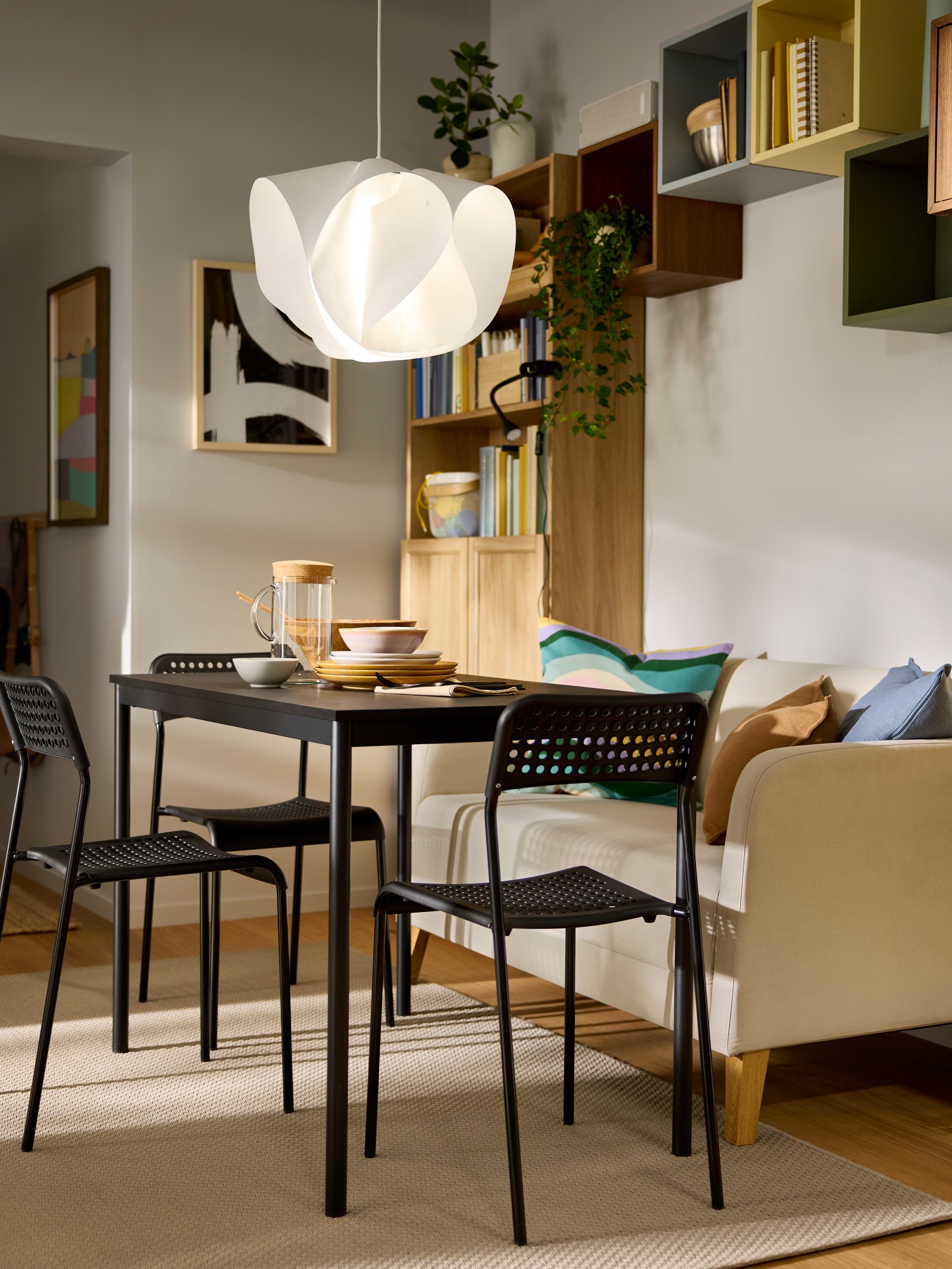 Get creative in a warm, small-space dining area - IKEA