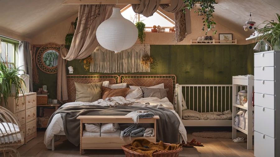 Inspiring ideas for a small cosy shared boho bedroom - IKEA