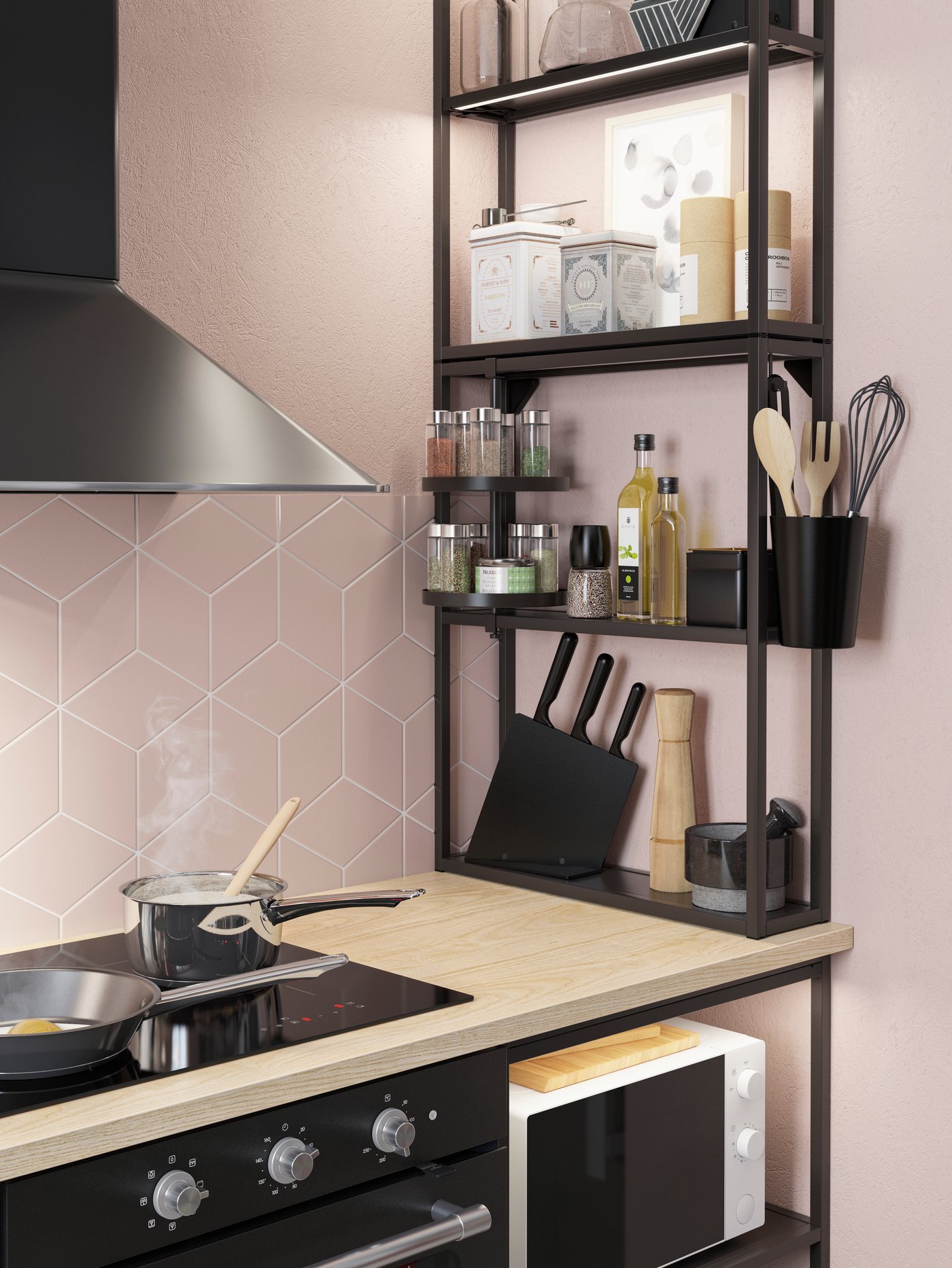 Explore the ENHET Kitchen System with Open-Storage Frames - IKEA