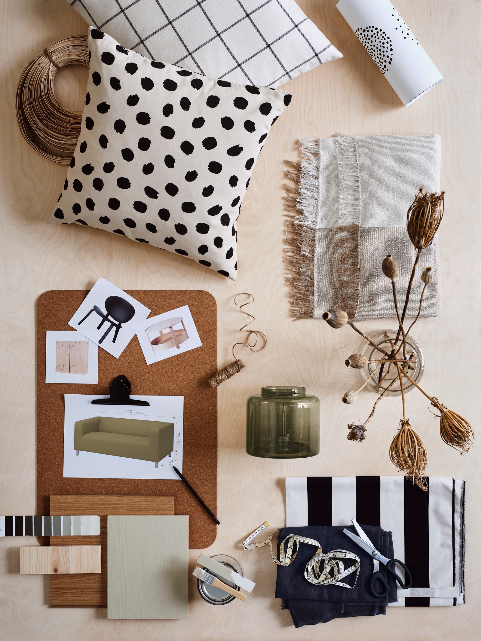 Making a mood board for a new interior design - IKEA