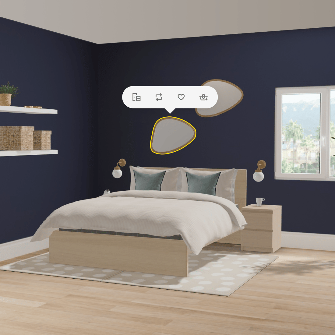 NISSEDAL mirror, black, 40x150 cm - IKEA UK