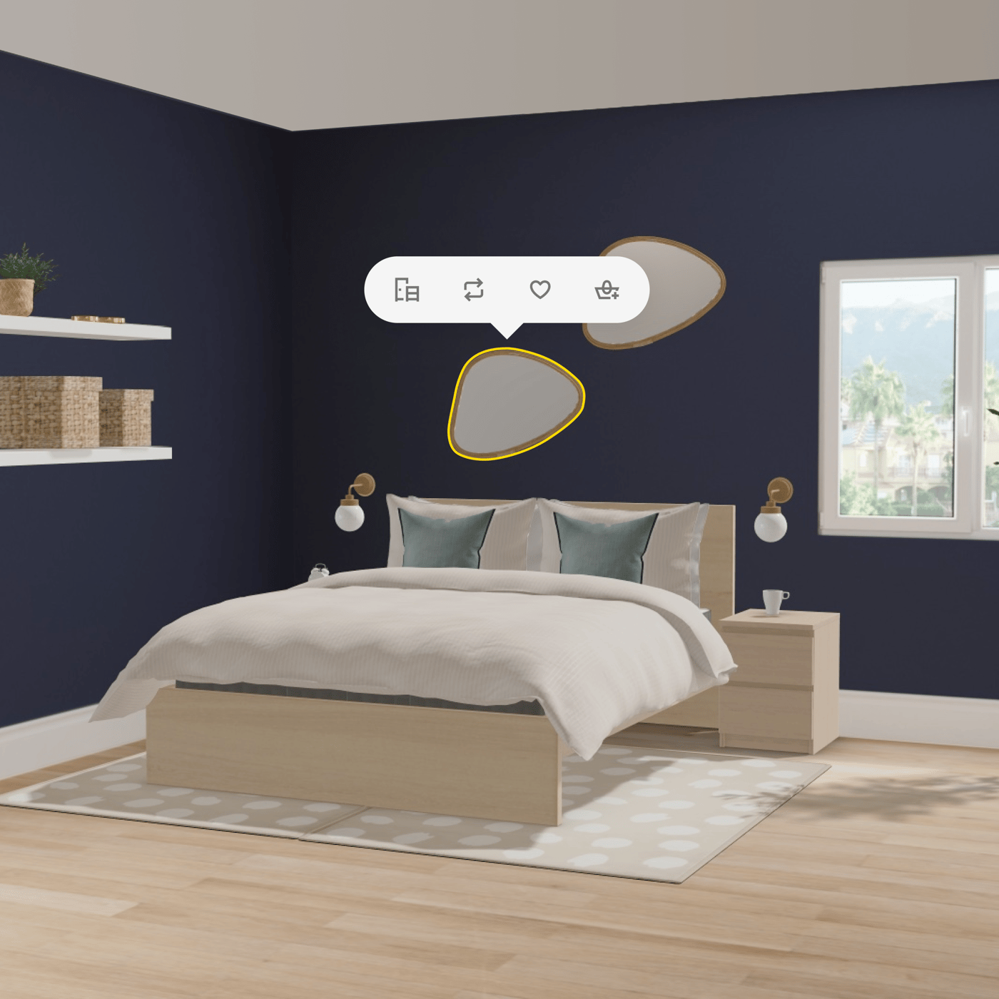 NISSEDAL mirror, black, 40x150 cm - IKEA UK