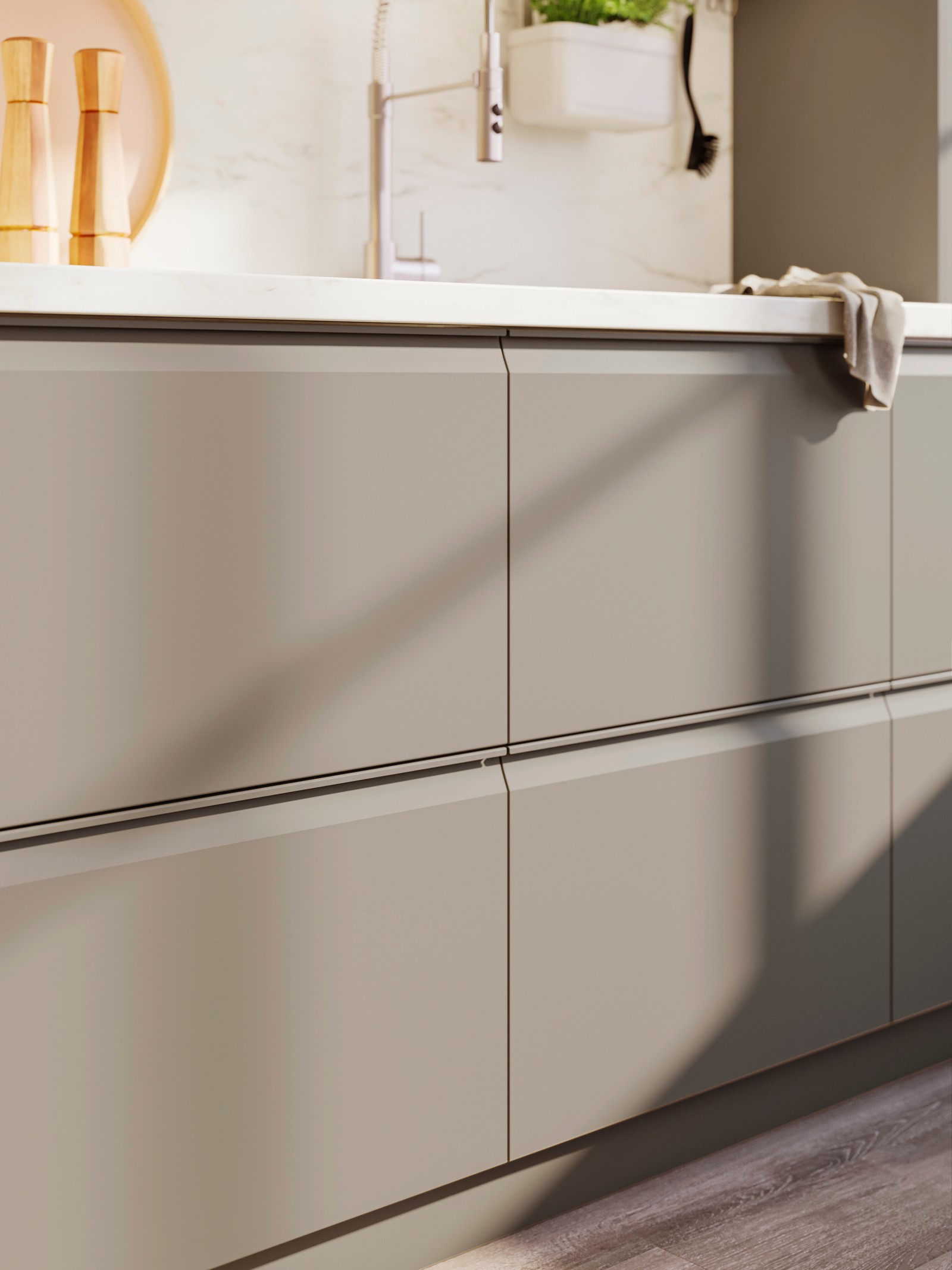 Matt Dark Beige Kitchen - METOD Kitchen System - IKEA UK