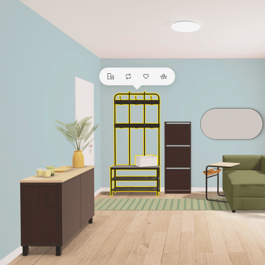 KNAPPER standing mirror, white, 48x160 cm (187/8x63") - IKEA