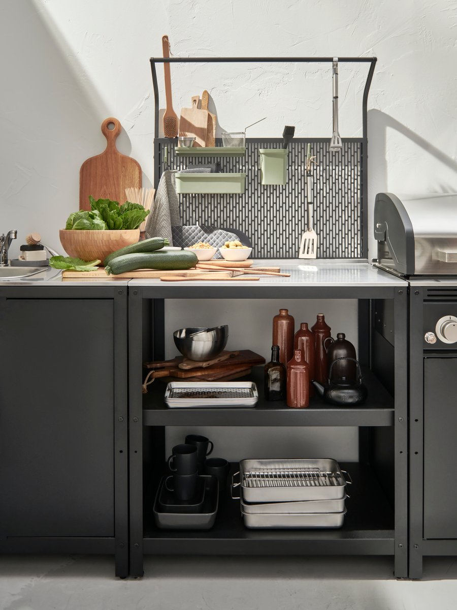 Outdoor kitchen modules for all types of barbeques - IKEA