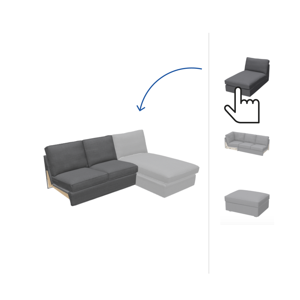 KIVIK sofa, Gunnared blue - IKEA