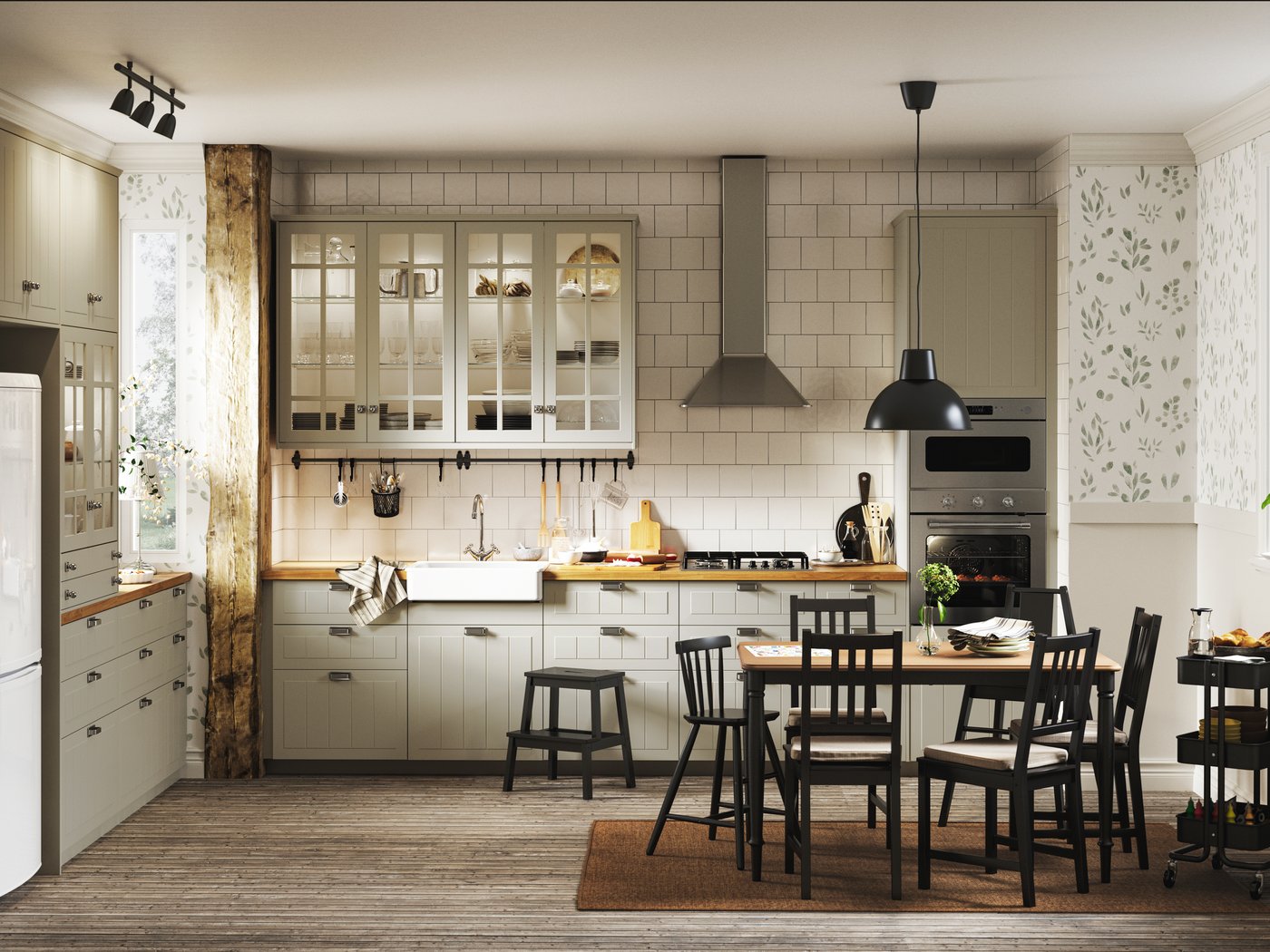 Kuchnia kremowa – beżowa – w odcieniu złamanej bieli - IKEA