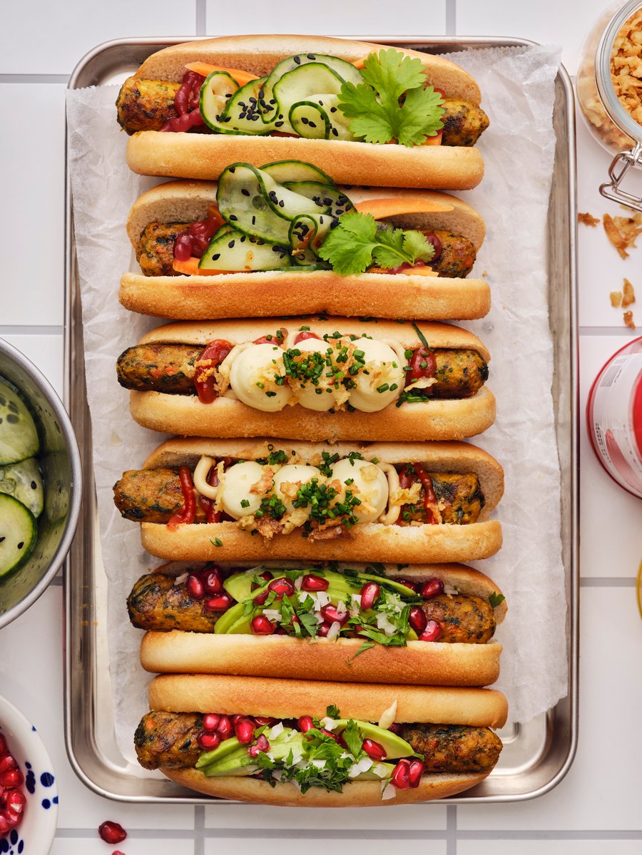 Vegetable sausages with three toppings - IKEA