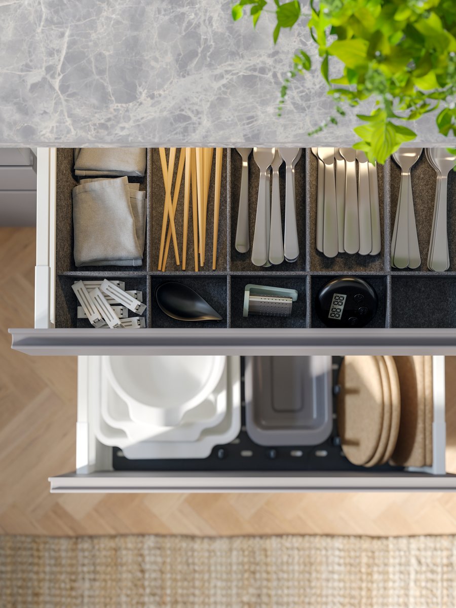 Neat ways to organise cutlery and cooking utensils - IKEA UK