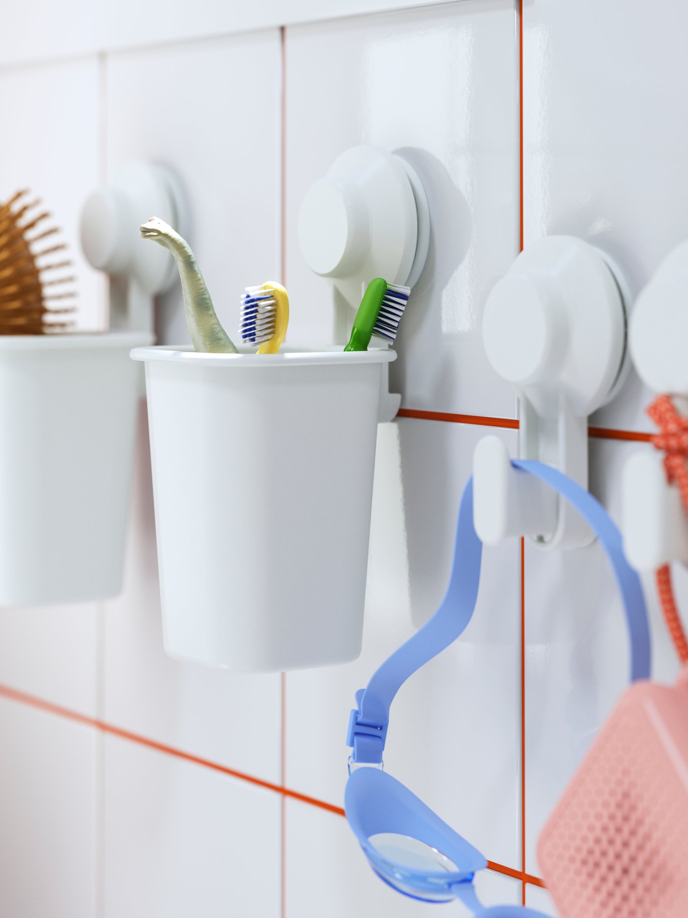 A small and colourful family bathroom - IKEA Norway