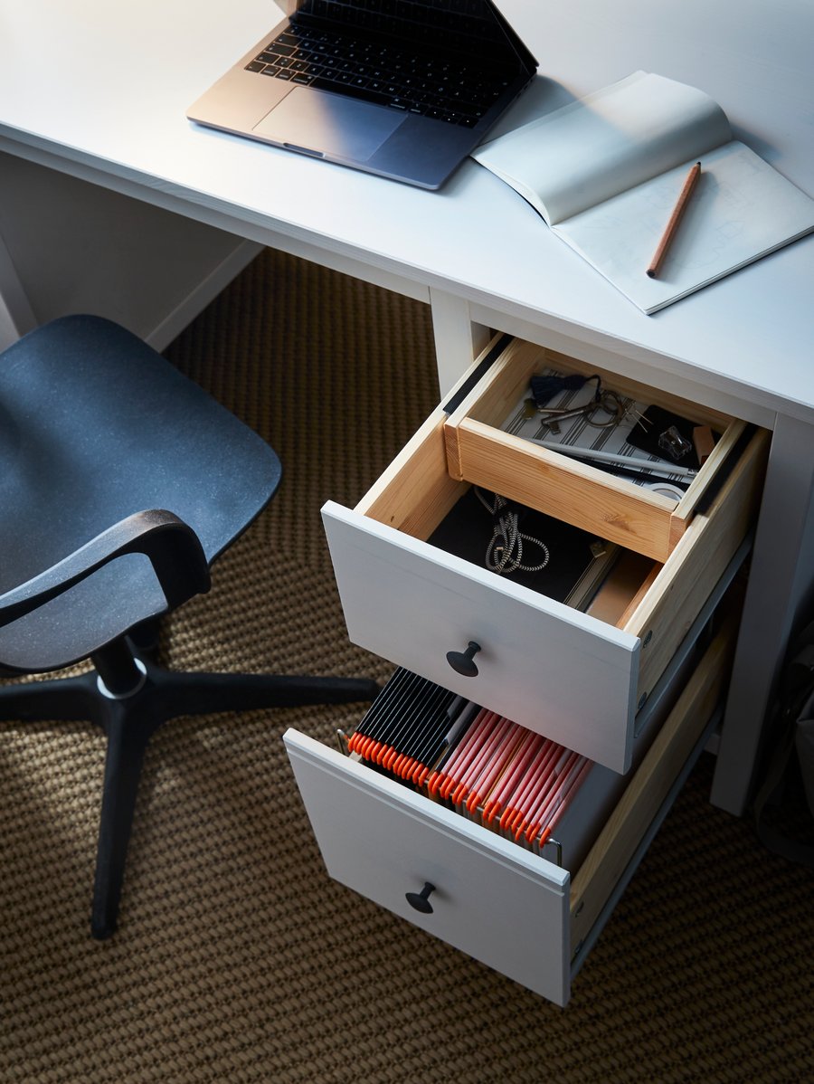 A compact home workspace keeping everything in check - IKEA