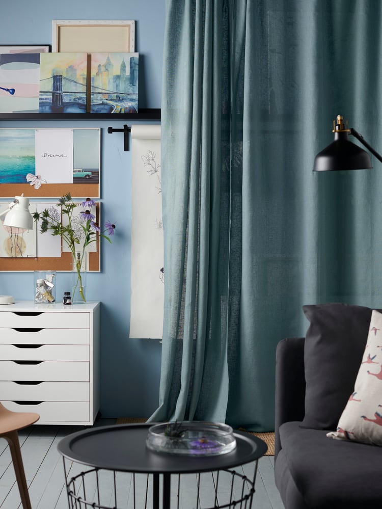 How to use curtains to divide your space - IKEA