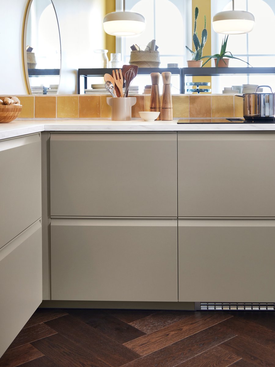 UPPLÖV dark beige kitchen fronts - IKEA
